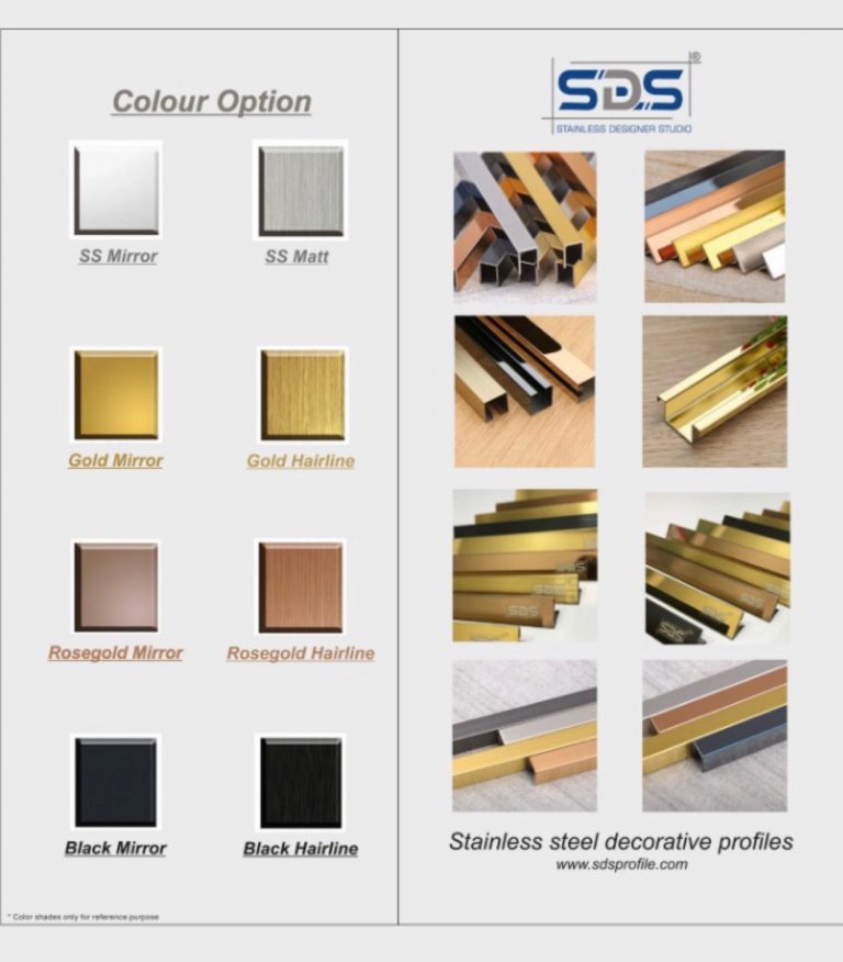 SS 304 PVD Ti Color Coated Profiles, Patti Manufacturers in India