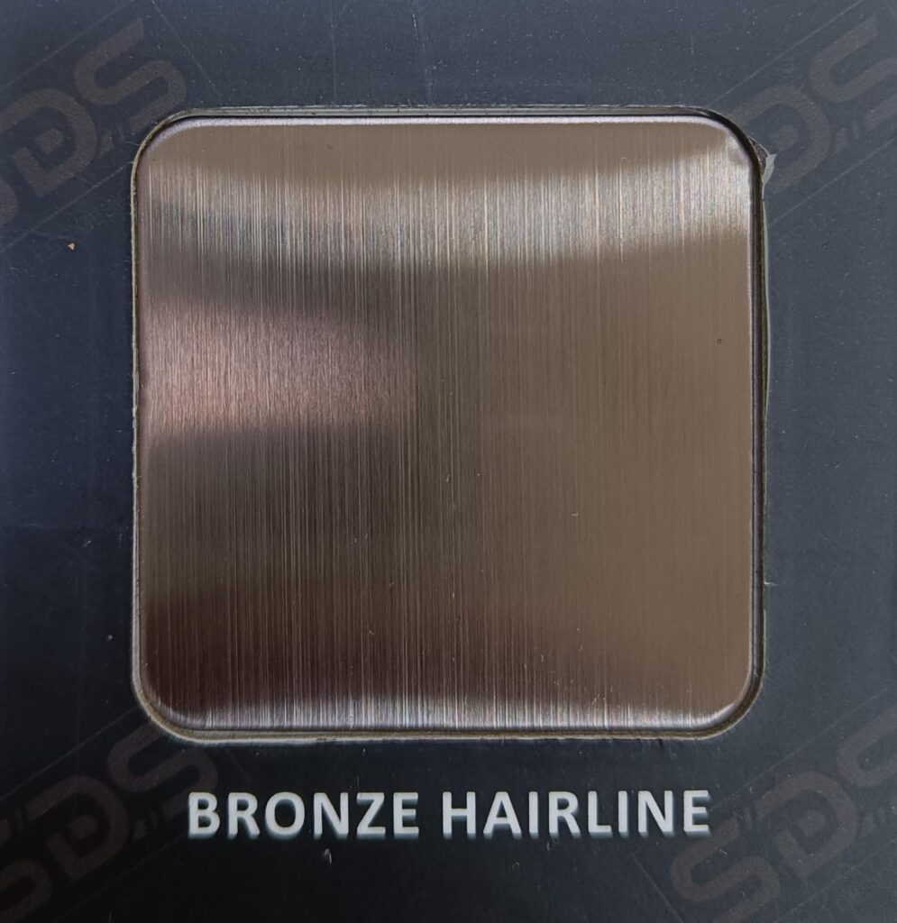 Stainless Steel Bronze Hairline Sheet By SDS®️- Shipping Canada, Uk ...