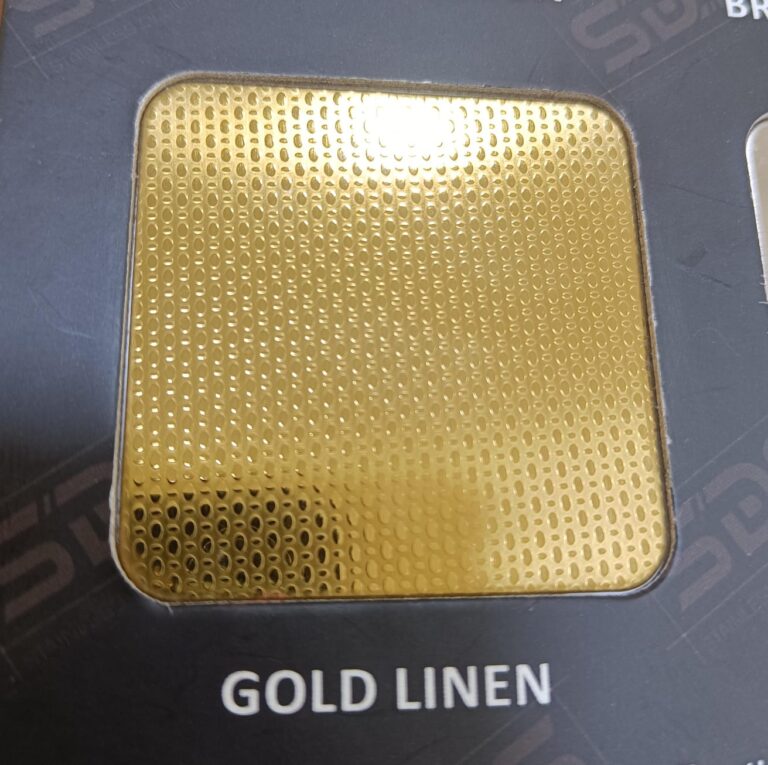 Embossed Linen Gold Stainless Steel Sheet By SDS®️ - SDS Profile