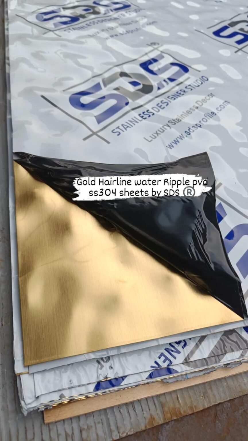 Gold Hairline Water Rippled Pvd Sheets by SDS® Shipping Canada, Uk ...